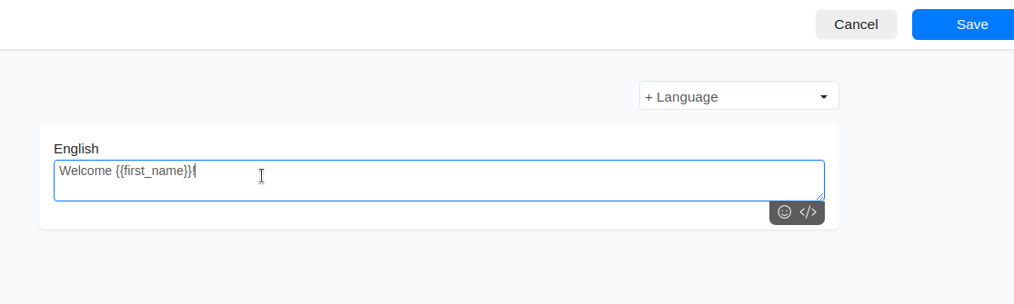 Set up the Greeting Message